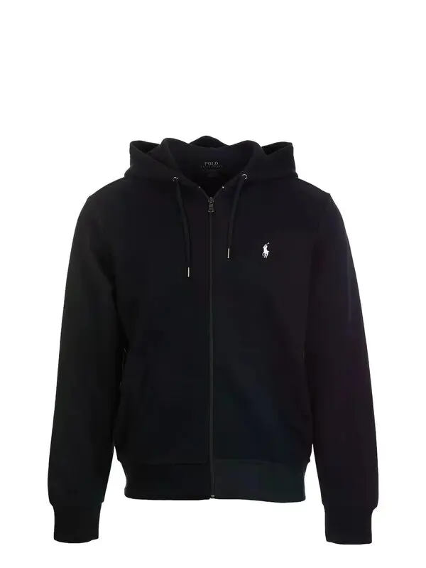 Ralph Lauren Logo-embroidered Zip Hoodie - Black