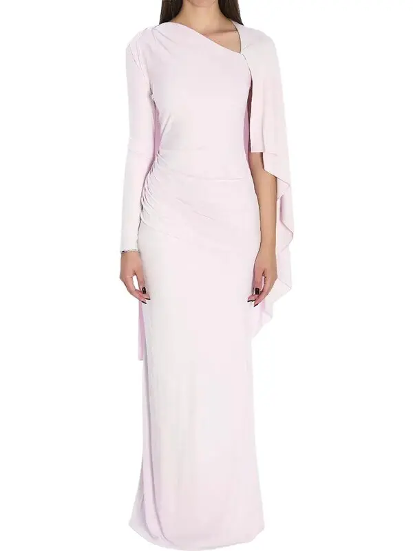 SELF-PORTRAIT Asymmetric Embellished Maxi Dress - Pink