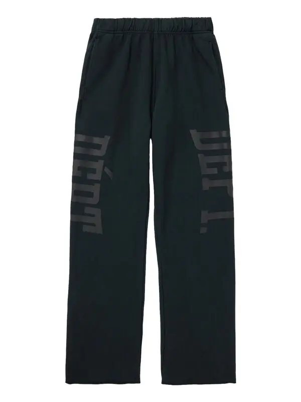 GALLERY DEPT. Post Workout Logo-print Wide-leg Cotton-jersey Sweatpants - Black