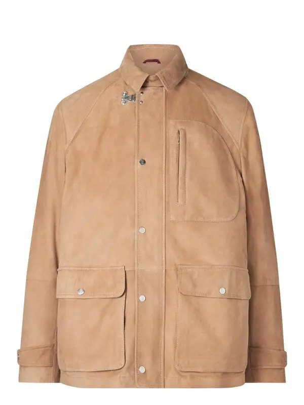 Brunello Cucinelli Suede Shirt Jacket - Neutrals