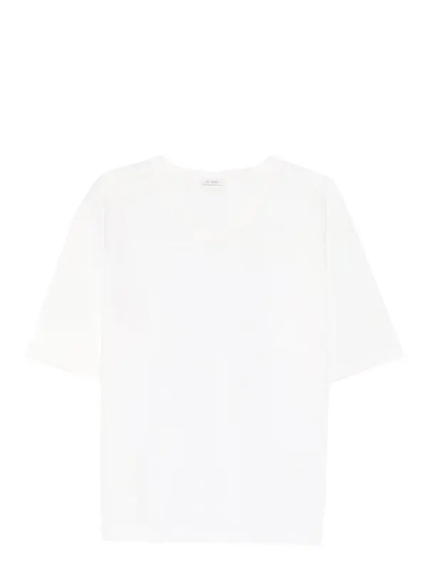 ST. AGNI Match Tee V-neck T-shirt - White