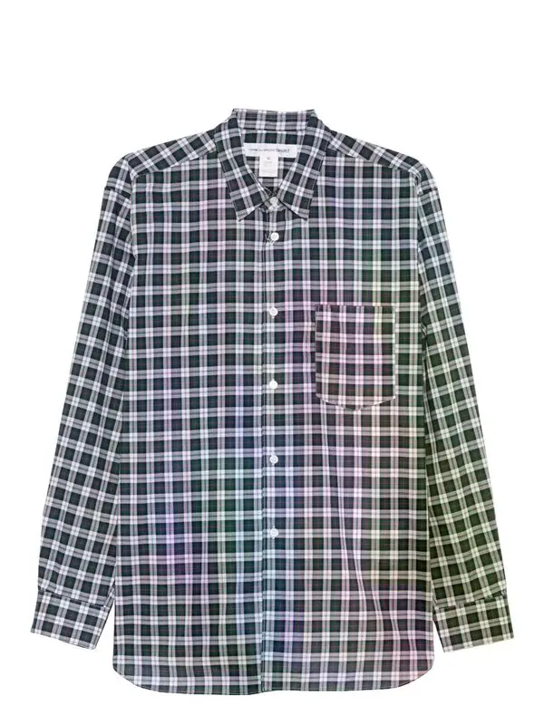 Comme Des Garçons Plaid-pattern Pocket Shirt - Green