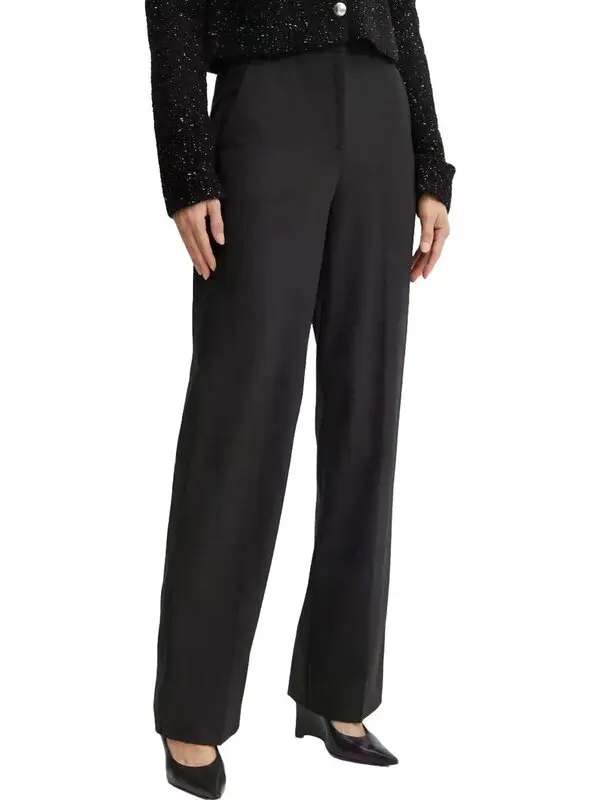 Patrizia Pepe Stitch-detail Trousers - Black