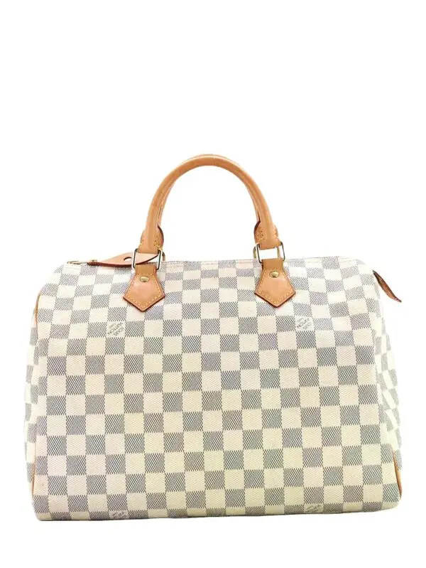 LOUIS VUITTON Speedy Damier 30 Satchel Handbag - White