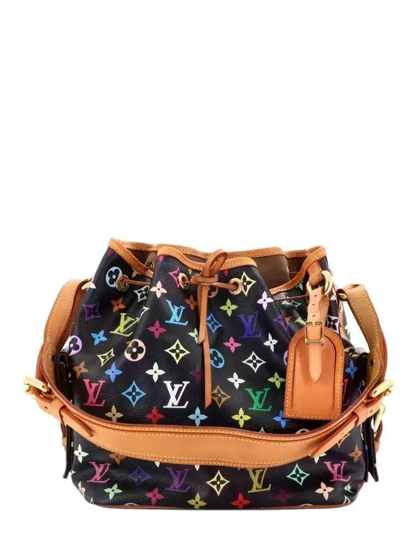 LOUIS VUITTON Petit Noe Monogram Multicolor Bucket Bag - Black