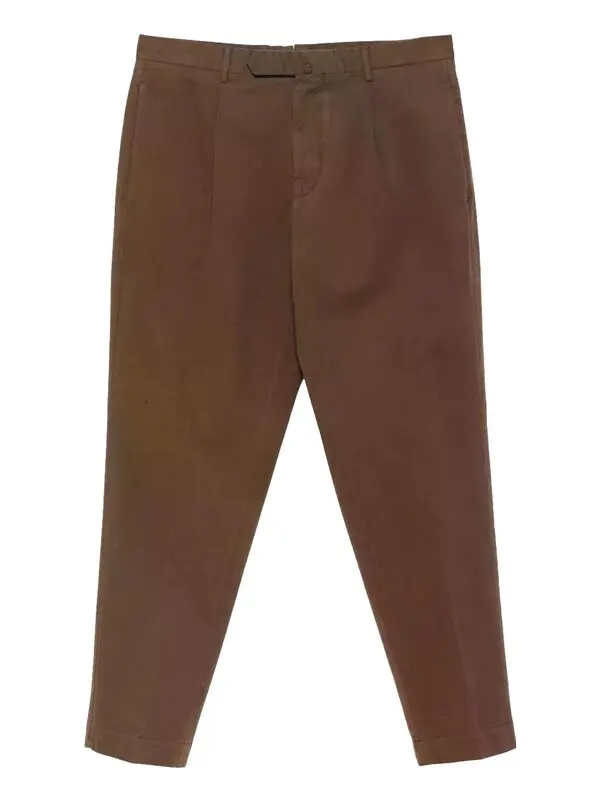 DELL'OGLIO Pleated Trousers - Brown