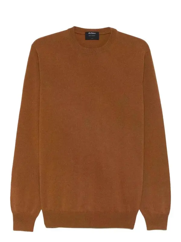 DELL'OGLIO Long-sleeve Crewneck Sweater - Brown