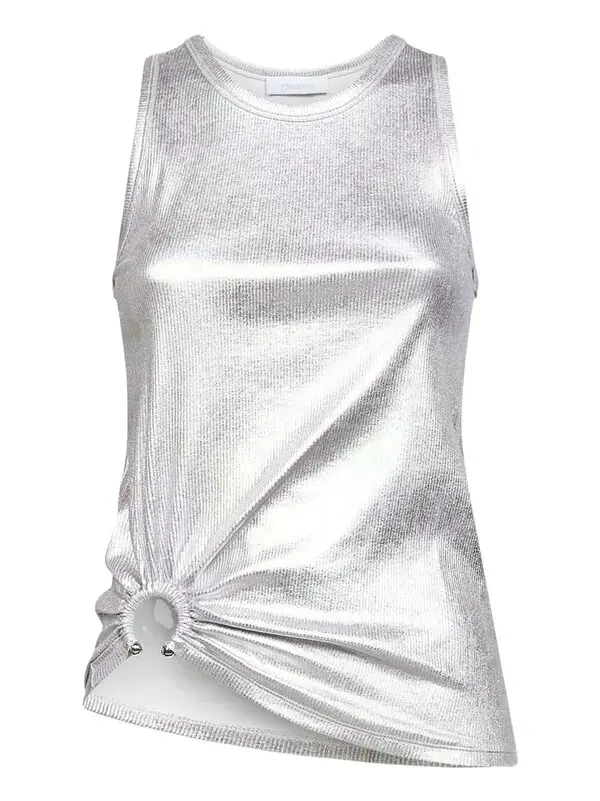 Rabanne Asymmetric-hem Top - Silver