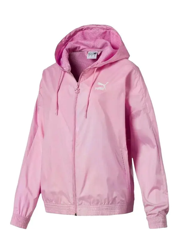 PUMA Essentials Hooded Windbreaker Jacket - Pink
