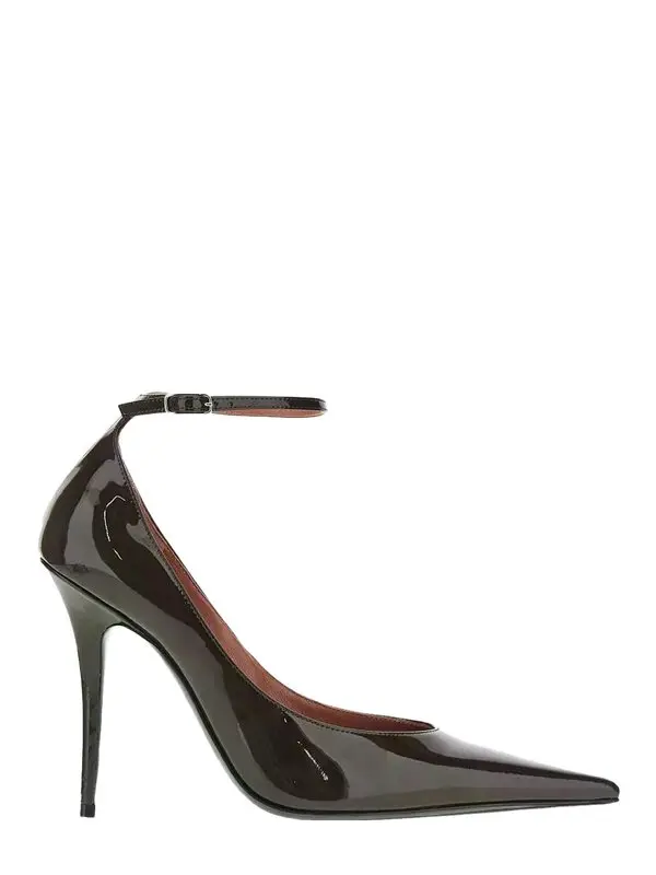 Amina Muaddi 105mm Anok Ankle-strap Pumps - Brown