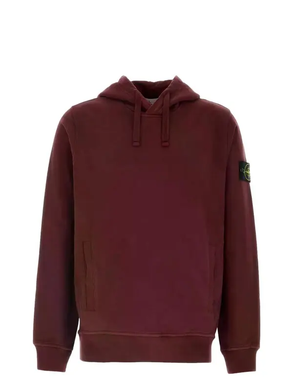 Stone Island Hooded Sweatshirt - Red
