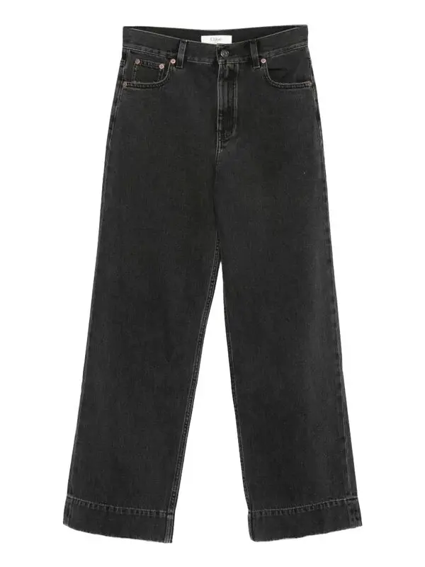 Chloé Logo-patch Jeans - Black