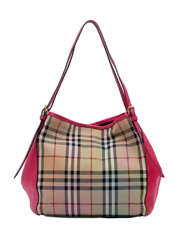 Burberry 2000-2017 Small Haymarket Check Canterbury Tote Bag - Pink