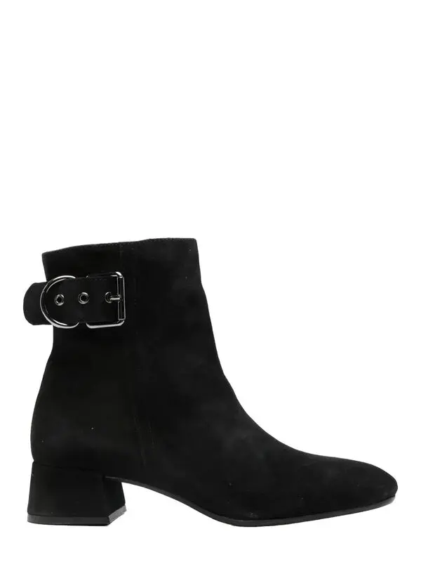 CARMENS Buckle Detail Square Toe Ankle Boots - Black
