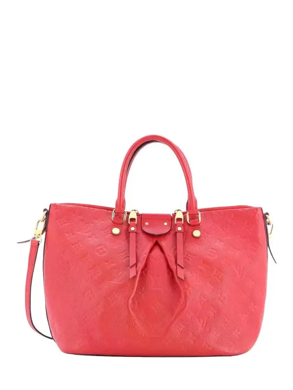 LOUIS VUITTON Mazarine Mm Satchel Monogram Empreinte Leather - Red