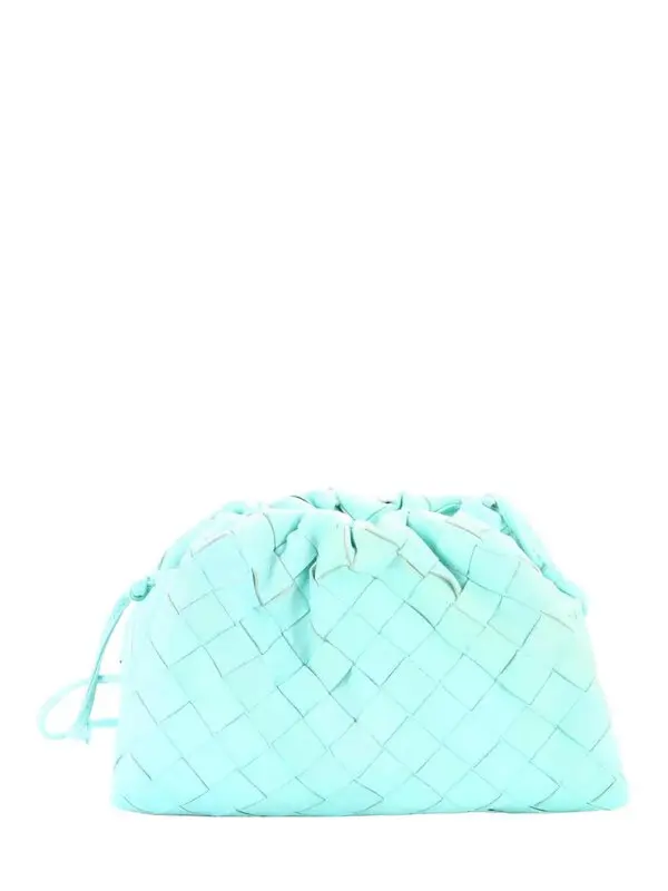 Bottega Veneta The Pouch Intrecciato Nappa Mini Crossbody Bag - Blue