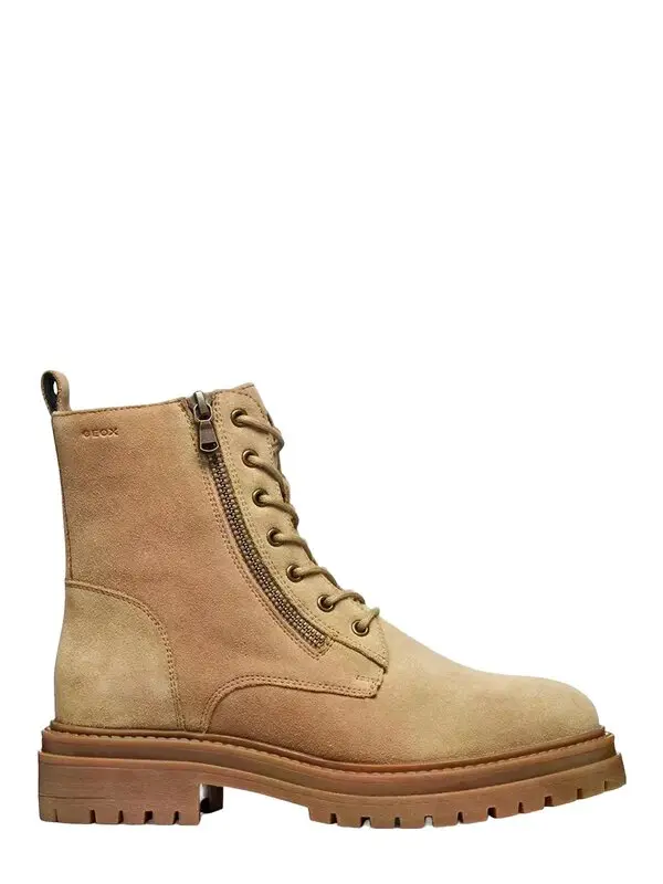 Geox Zip-up Lace-up Ankle Boots - Neutrals