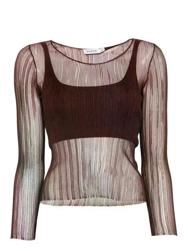 Simkhai Long-sleeve Top - Brown