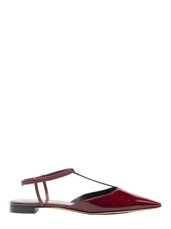 ERALDO Point-toe Flat Pumps - Red