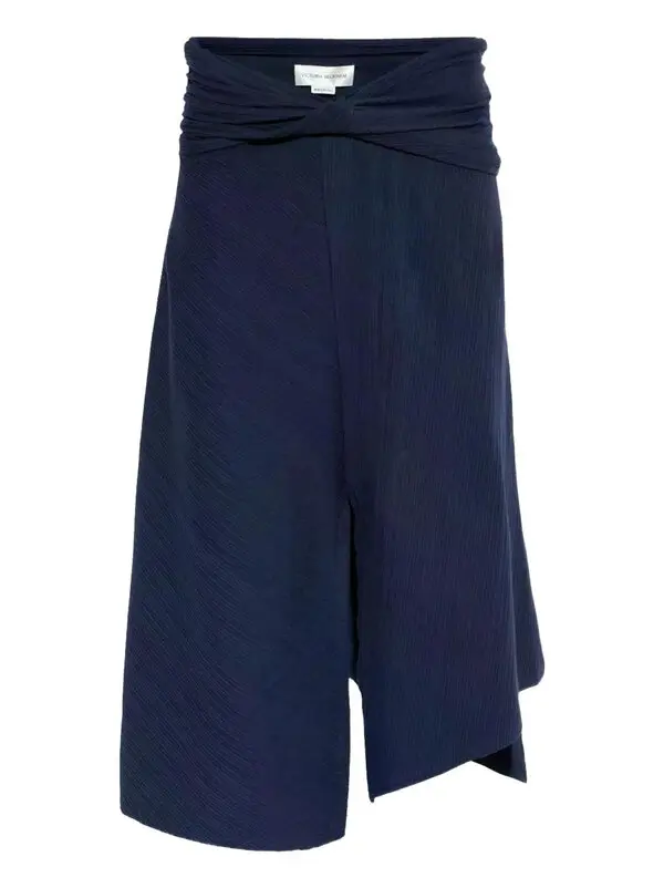 Victoria Beckham Midi Skirt With Knot Detail - Blue