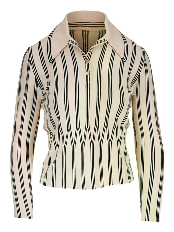 Zimmermann Long-sleeve Polo Top - Neutrals