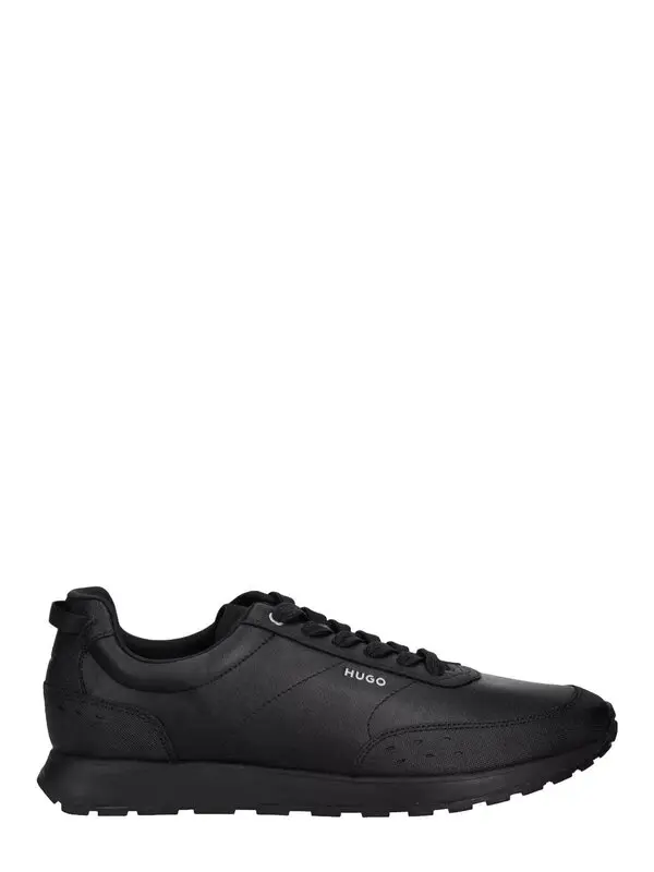 Hugo Panelled Lace-up Sneakers - Black