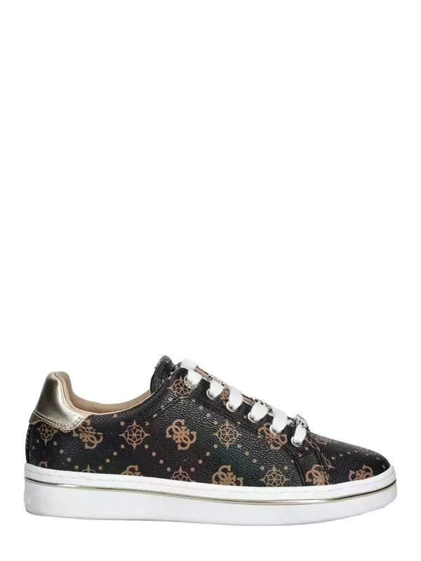 Guess Monogram Lace-up Sneakers - Black