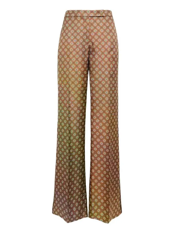 Dorothee Schumacher Patterned Wide Leg Trousers - Brown