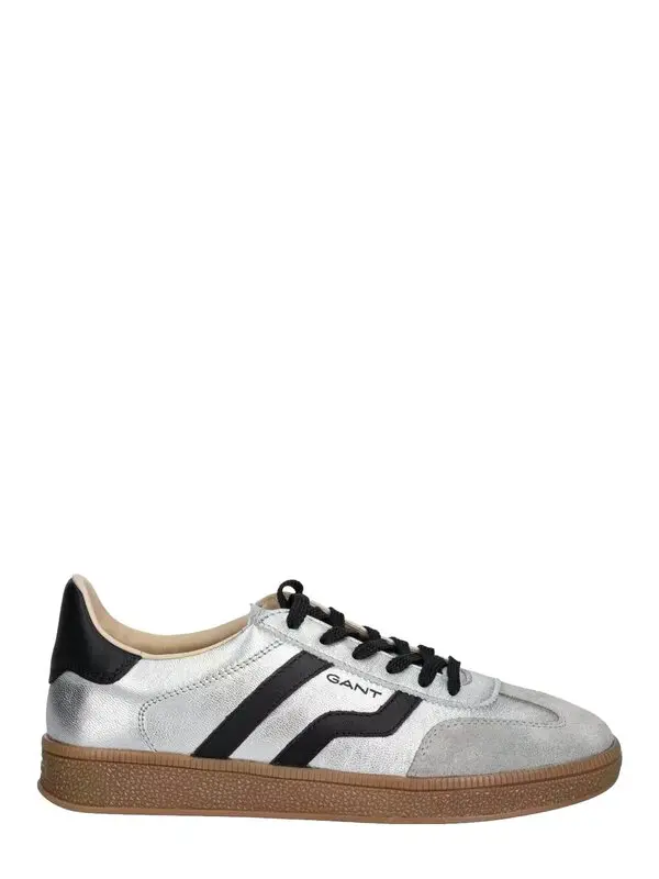 Gant Cuzima Metallic Leather Sneakers - Silver