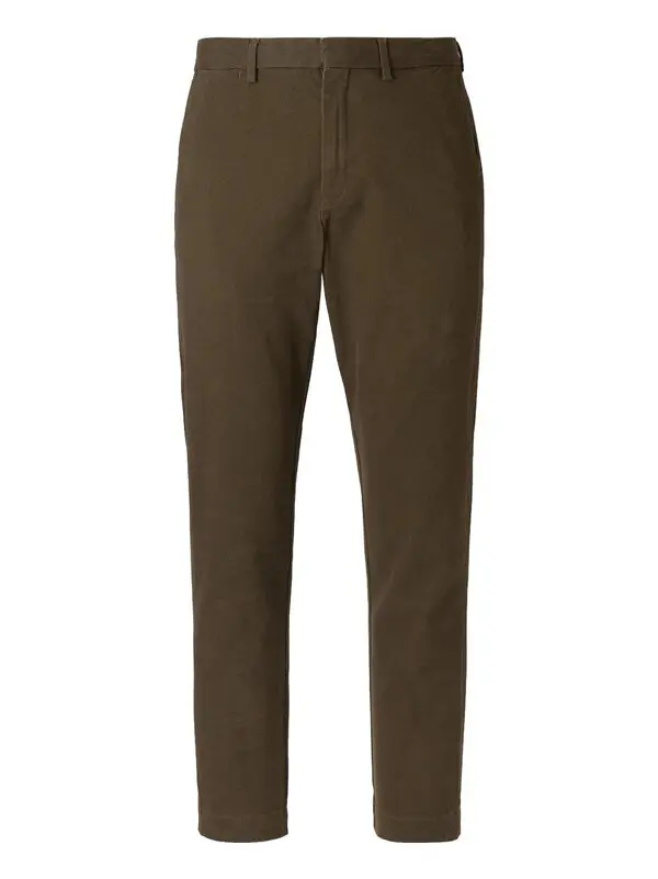 Ralph Lauren Manhasset Straight-leg Stretch-cotton Twill Trousers - Brown