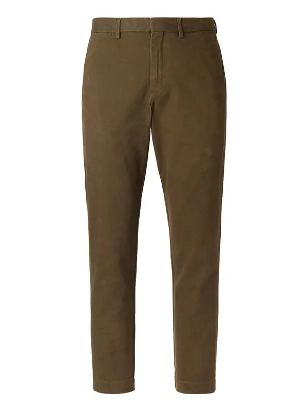 Polo Ralph Lauren Manhasset Straight-leg Stretch-cotton Twill Trousers - Brown