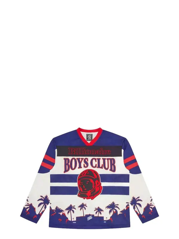 BILLIONAIRE BOYS CLUB Stadium Hockey Striped Graphic Jersey - White
