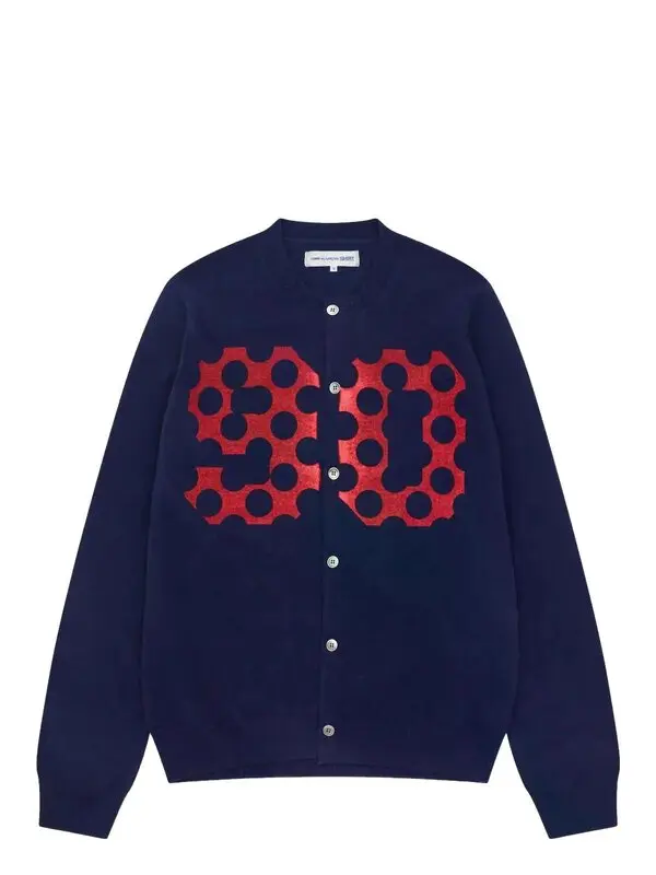 Comme Des Garçons X A$ap Nast 90n Dot Cardigan - Blue