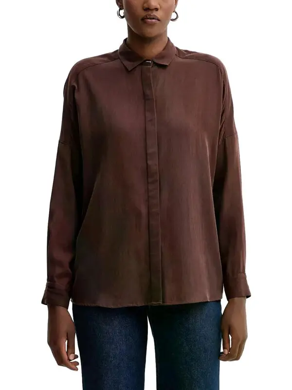 SESSUN Button-up Shirt - Brown