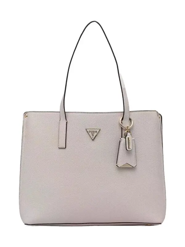 Guess Meridian Ii Triangle-logo Tote Bag - Neutrals