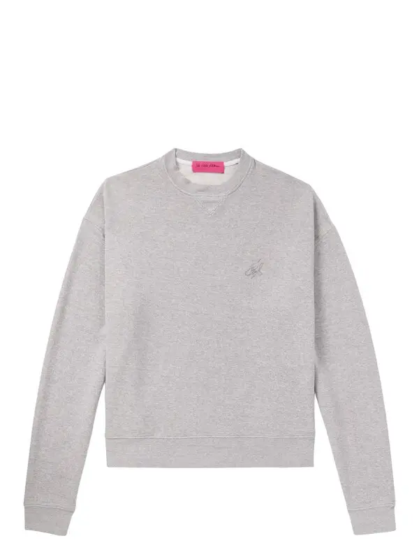 THE ELDER STATESMAN Cotton And Cashmere-blend Sweater - Gray