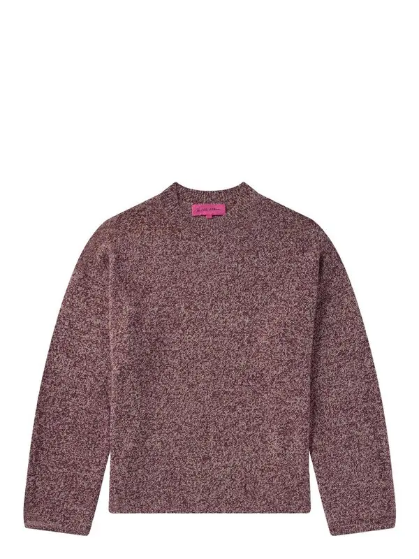 THE ELDER STATESMAN Dume Marl Cashmere Sweater - Burgundy