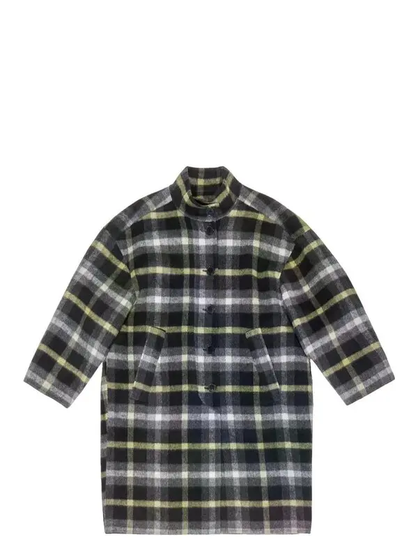 Bimba Y Lola Checked Coat - Black