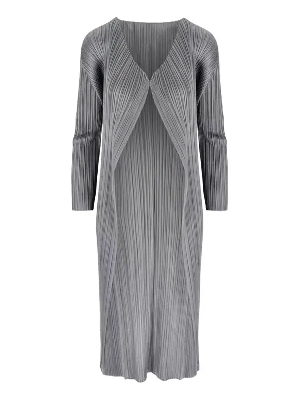 Issey Miyake Pleated Coat - Grey