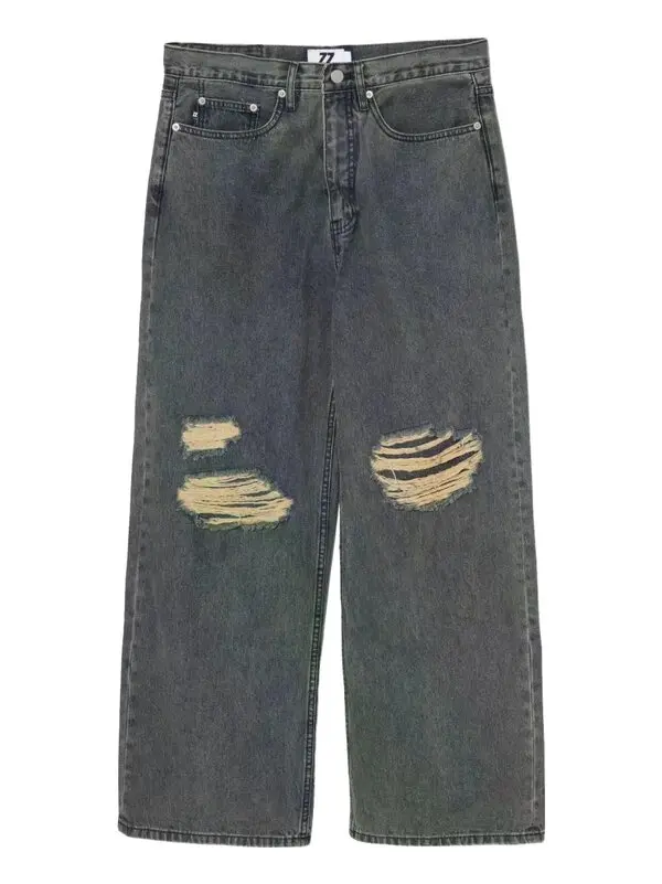Izzue Distressed Loose-fit Jeans - Blue