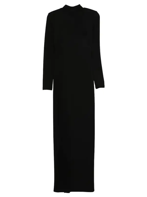 MIAU BY CLARA ROTESCU Long-sleeve Maxi Dress - Black