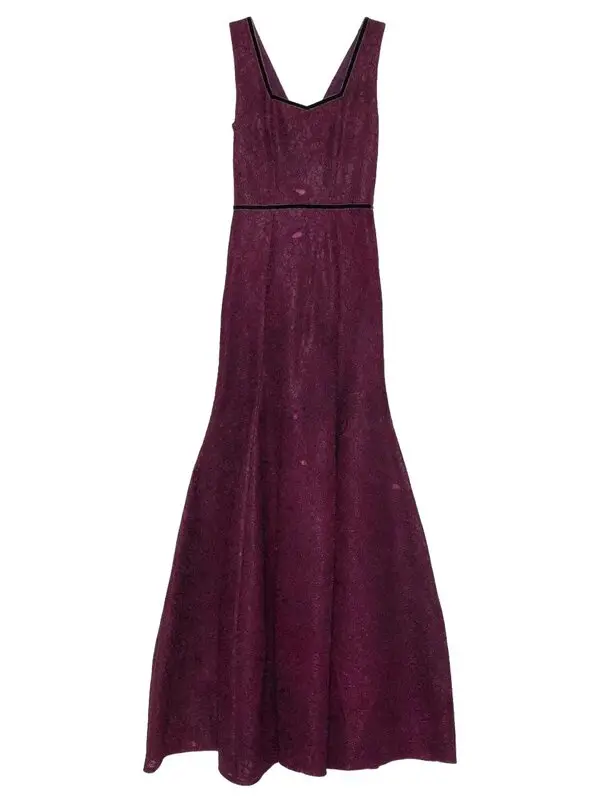 MIAU BY CLARA ROTESCU Zefir Floral-lace Maxi Dress - Purple