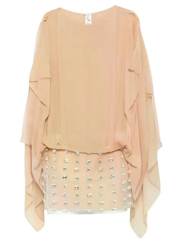 NUE Embellished Mini Dress - Neutrals