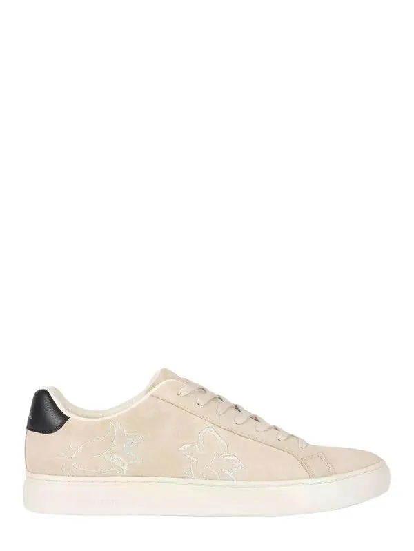 Paul Smith Rex Embroidered Suede Sneakers - Neutrals