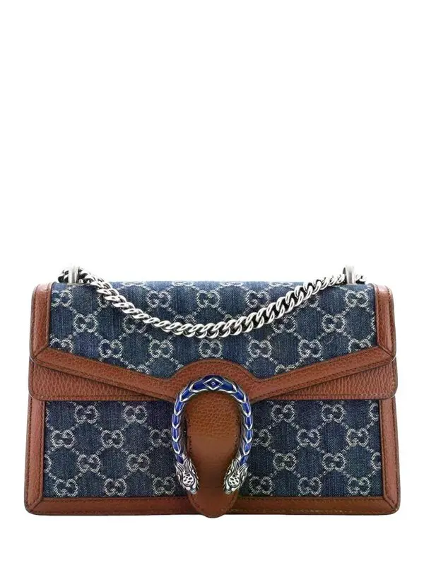 Gucci Dionysus Gg Denim Small Shoulder Bag - Blue