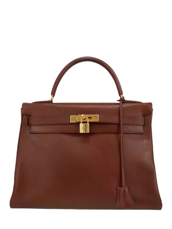 Hermès 1996 Kelly 32 Courchevel Leather Tote Bag - Brown