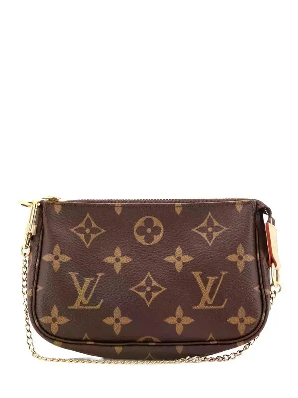 LOUIS VUITTON Pochette Accessoires Monogram Canvas Mini Clutch - Brown