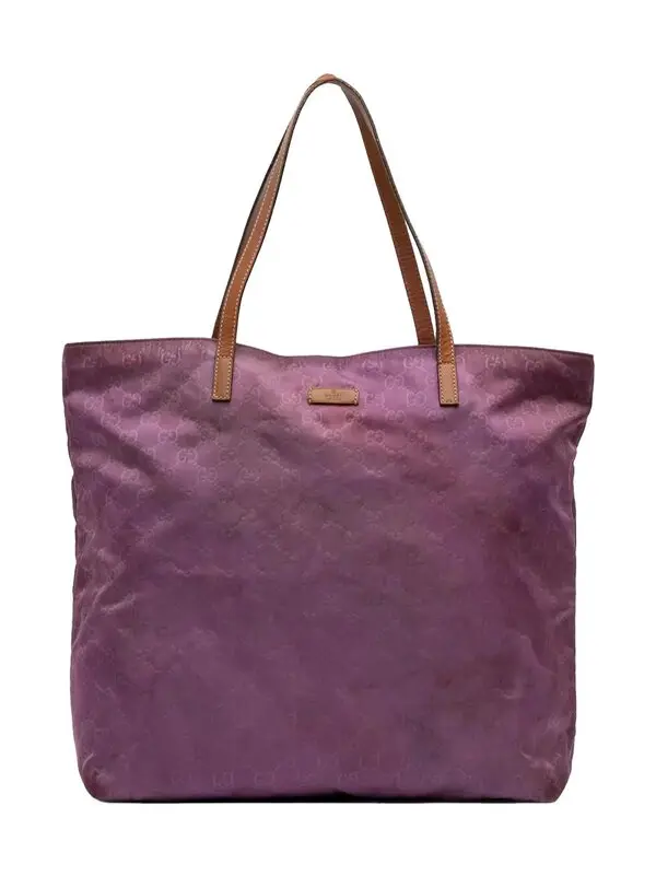 Gucci 2000-2015 Gg Nylon Tote Bag - Purple