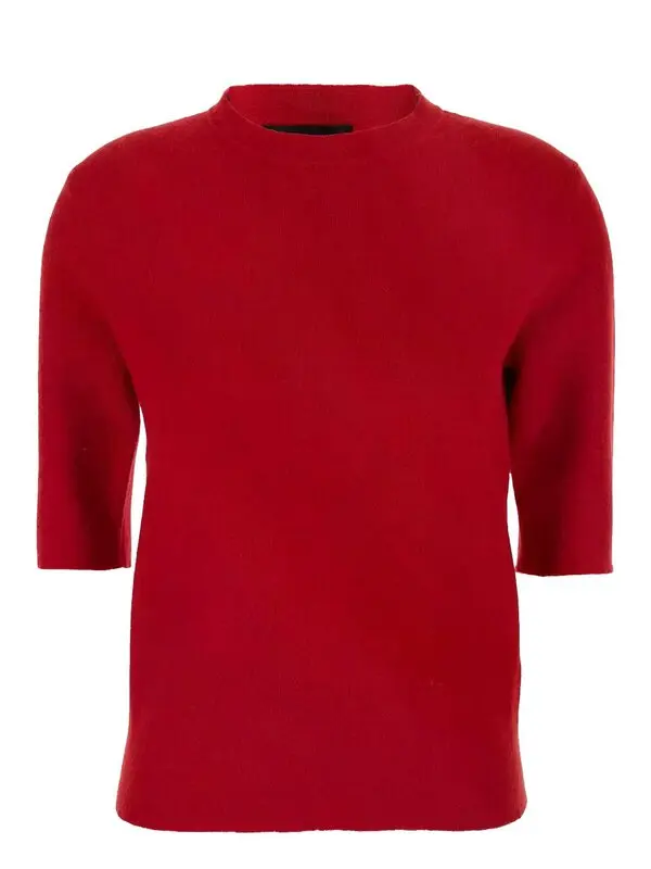 Fabiana Filippi Crew-neck Short-sleeve Sweater - Red