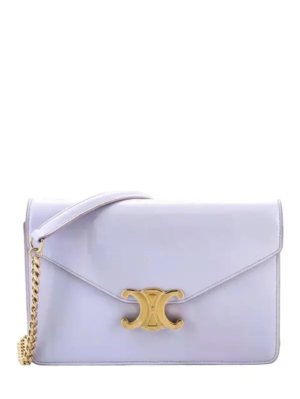 Celine Margo Triomphe Wallet On Chain Crossbody Bag - Purple